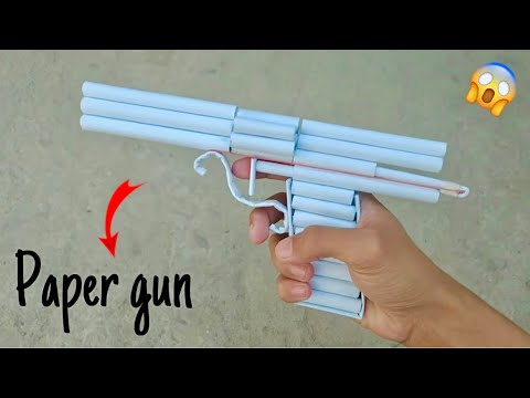 how to make paper gun easy and fast that shoots | diy paper gun - YouTube