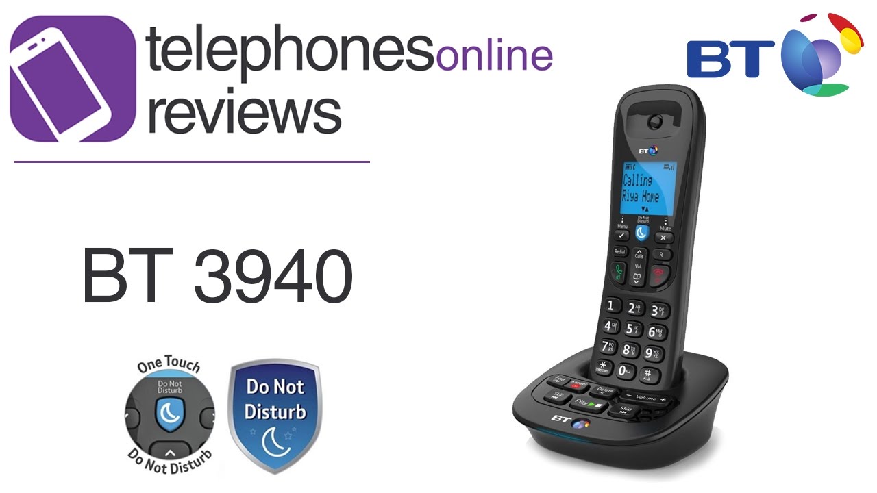 BT 3940 Digital Cordless Phone Review By Telephones Online - YouTube