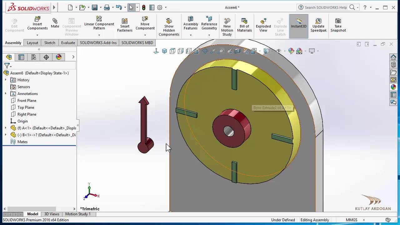 Solidworks Advanced Mates II-Solidworks Gelişmiş Montaj İlişkileri II ...