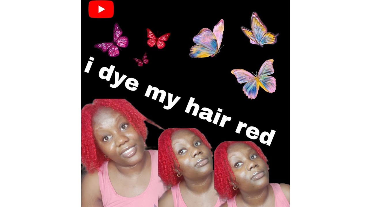 I dyed back my hair red|| adore Ruby Red||Jamaican youtuber ||life in ...