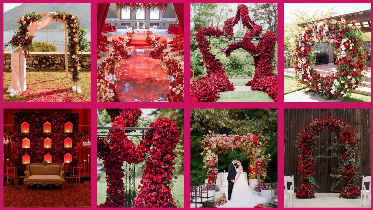 red roses wedding stages & entries//shadi red rosses stages//#decorlife ...