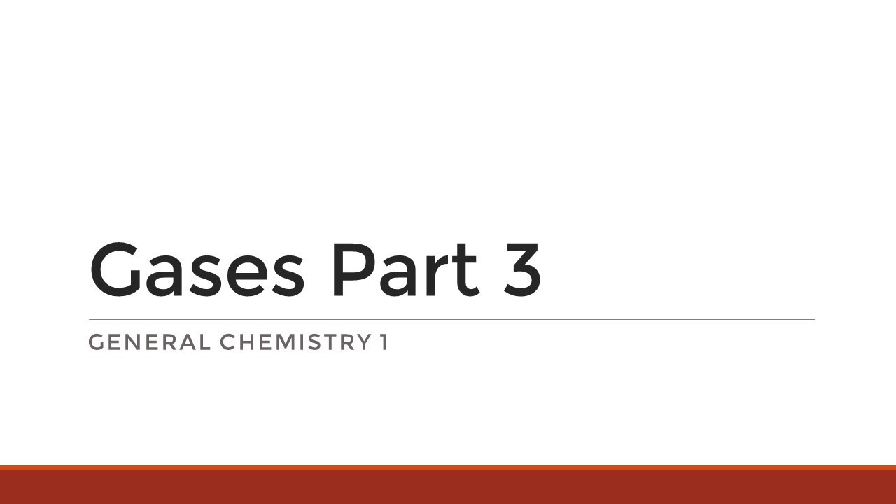 Gases Part 3 (Gas Stoichiometry, Graham's Law) (Tagalog/English) - YouTube