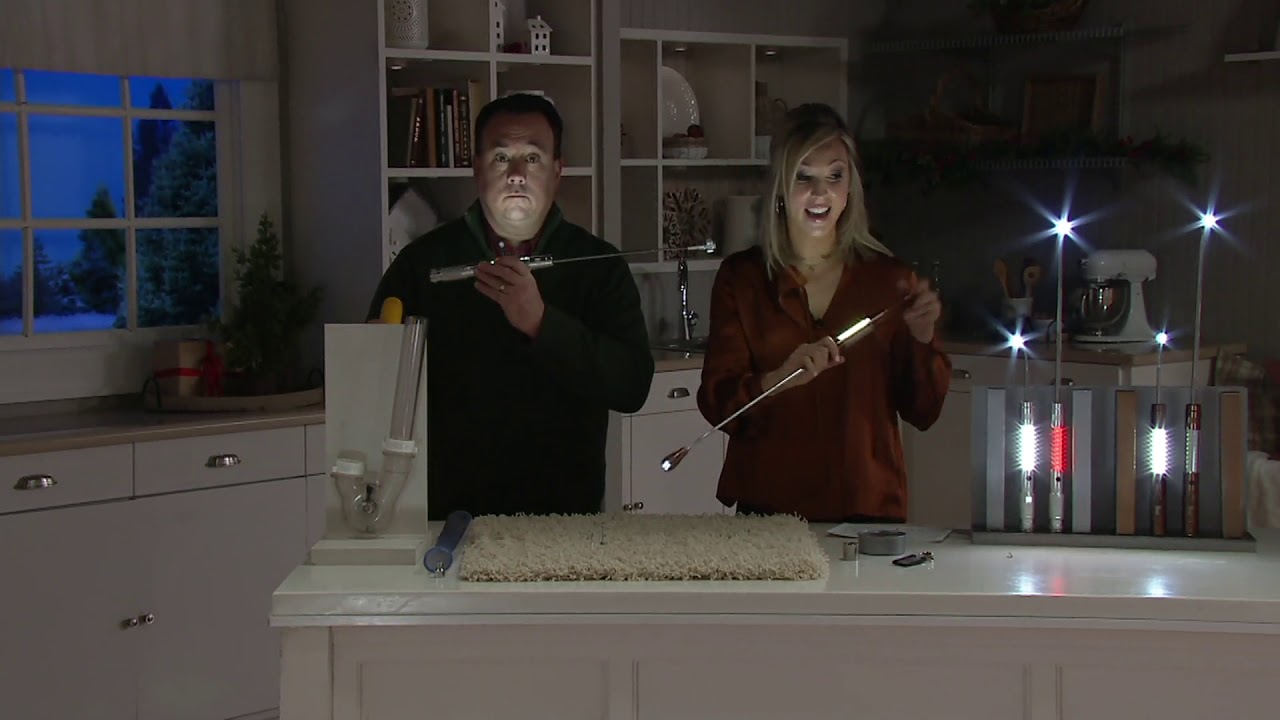 HALO Set of 2 Telescoping Magnetic Tip LED Flashlights with Gift Boxes ...