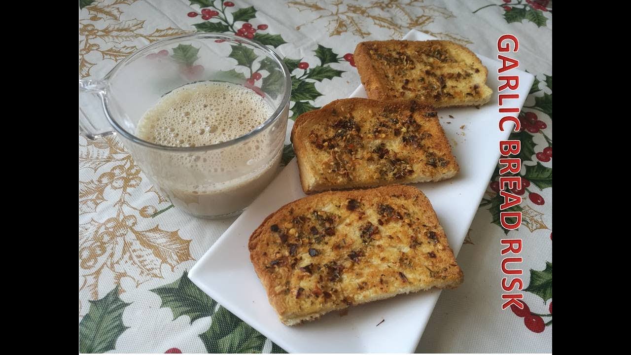 550+ VIEWS | Garlic Bread Rusk | A spicy snack for evening - YouTube