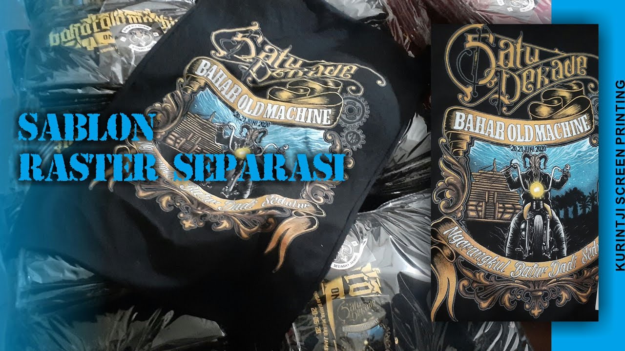 🔴Cara sablon raster maksimal dengan mudah | sablon baju - YouTube