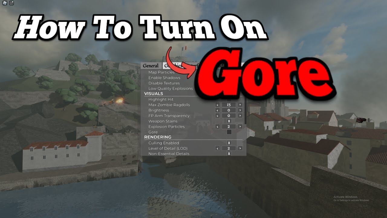 How to Turn On Gore in Guts And Blackpowder Roblox - YouTube