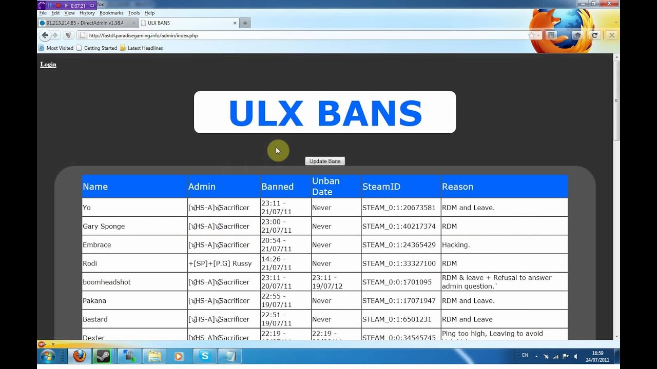 ULX Web-Based Bans plugin: Install Tutorial - YouTube