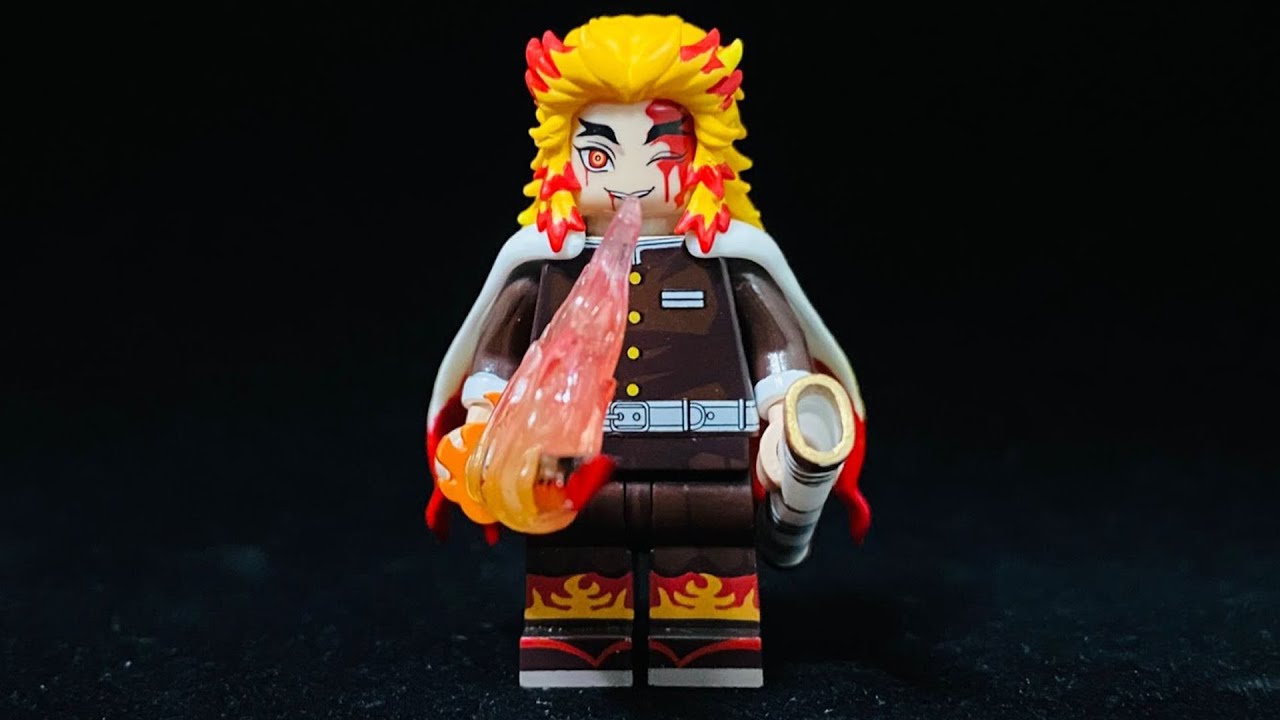 귀멸의 칼날-무한열차 진주인공, ‘염주’ 렌고쿠 쿄주로 커스텀 레고 (Kyojuro Rengoku of Demon Slayer ...