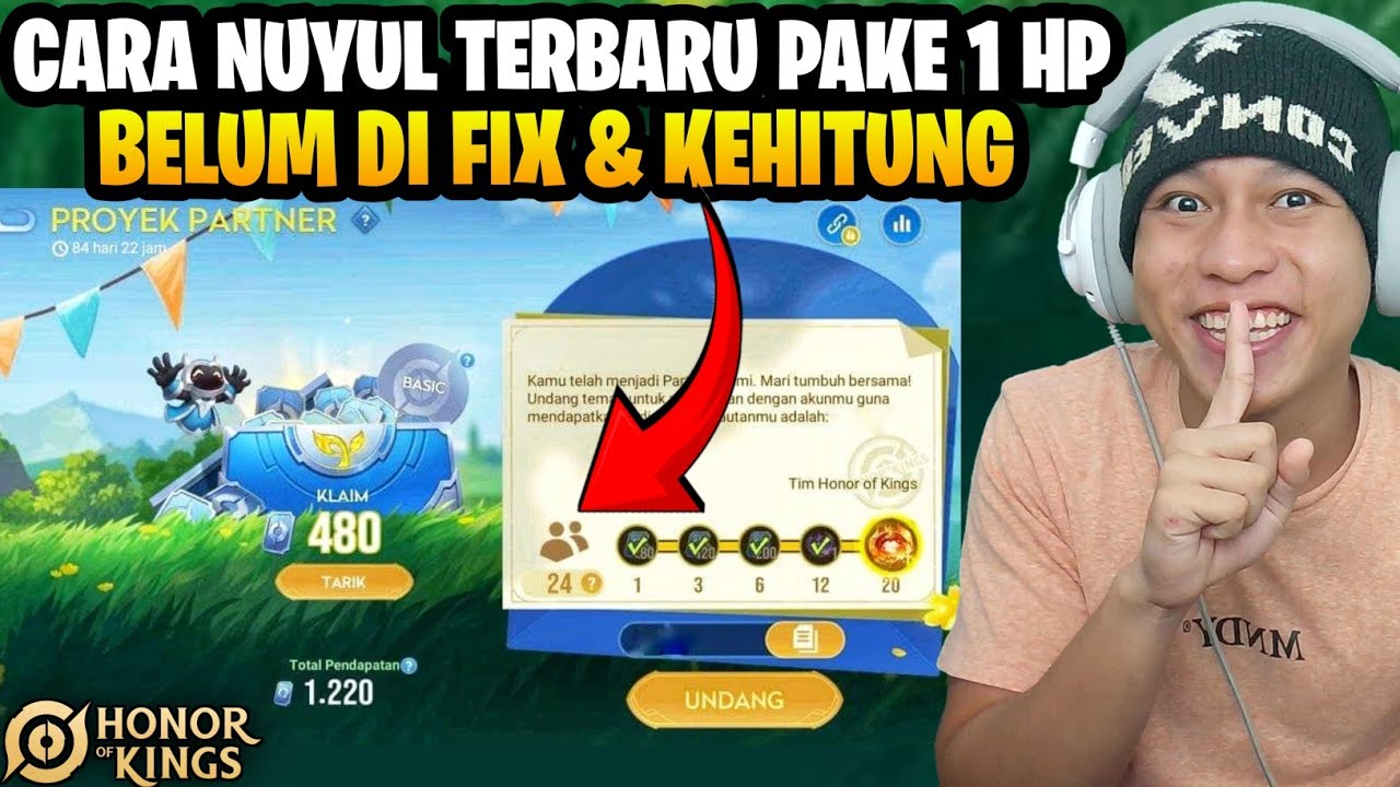 TUTORIAL CARA BARU EVENT PARTNER PROJECT HOK KEHITUNG PAKE SATU HP ...