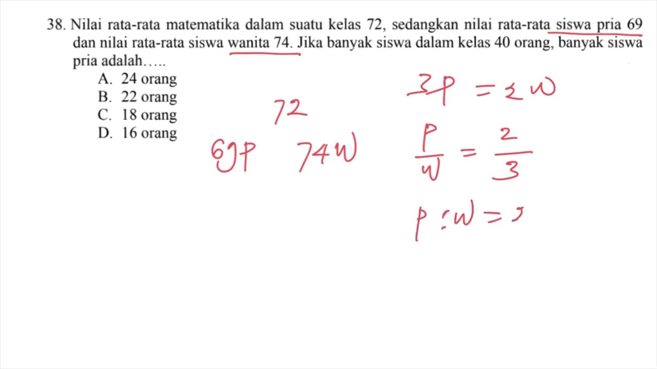 Nilai Rata Rata Matematika Dalam Suatu Kelas 72 Sedangkan Nilai Rata Nilai Rata Rata Matematika Dalam Suatu Kelas 72 Sedangkan Nilai Rata