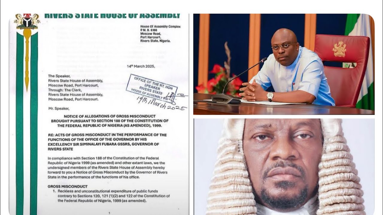Breaking! Rivers State Assembly Begins Impeachment Proceedings Against ...