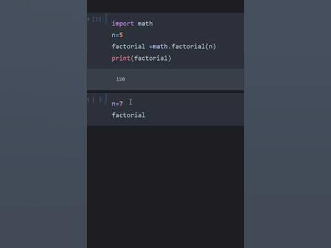 Factorial of any number using python #python #shorts #ytshort #programming - YouTube