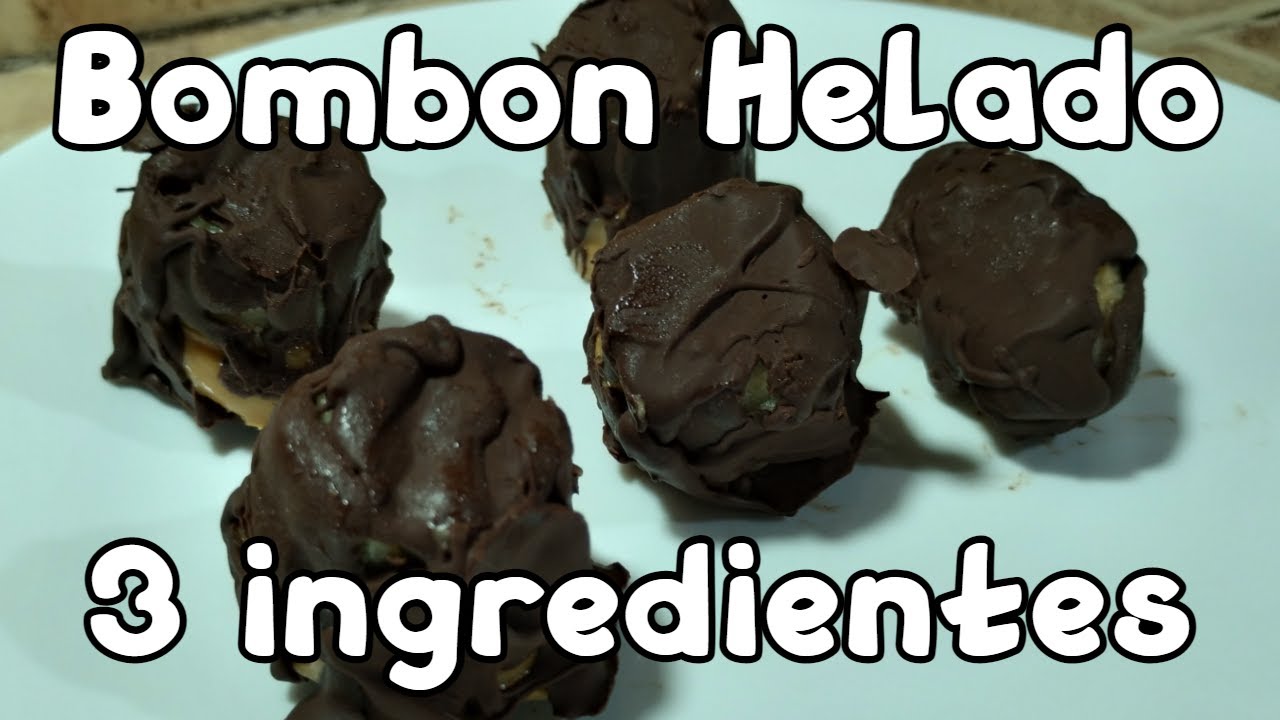 BOMBON HELADO CON 3 INGREDIENTES - YouTube