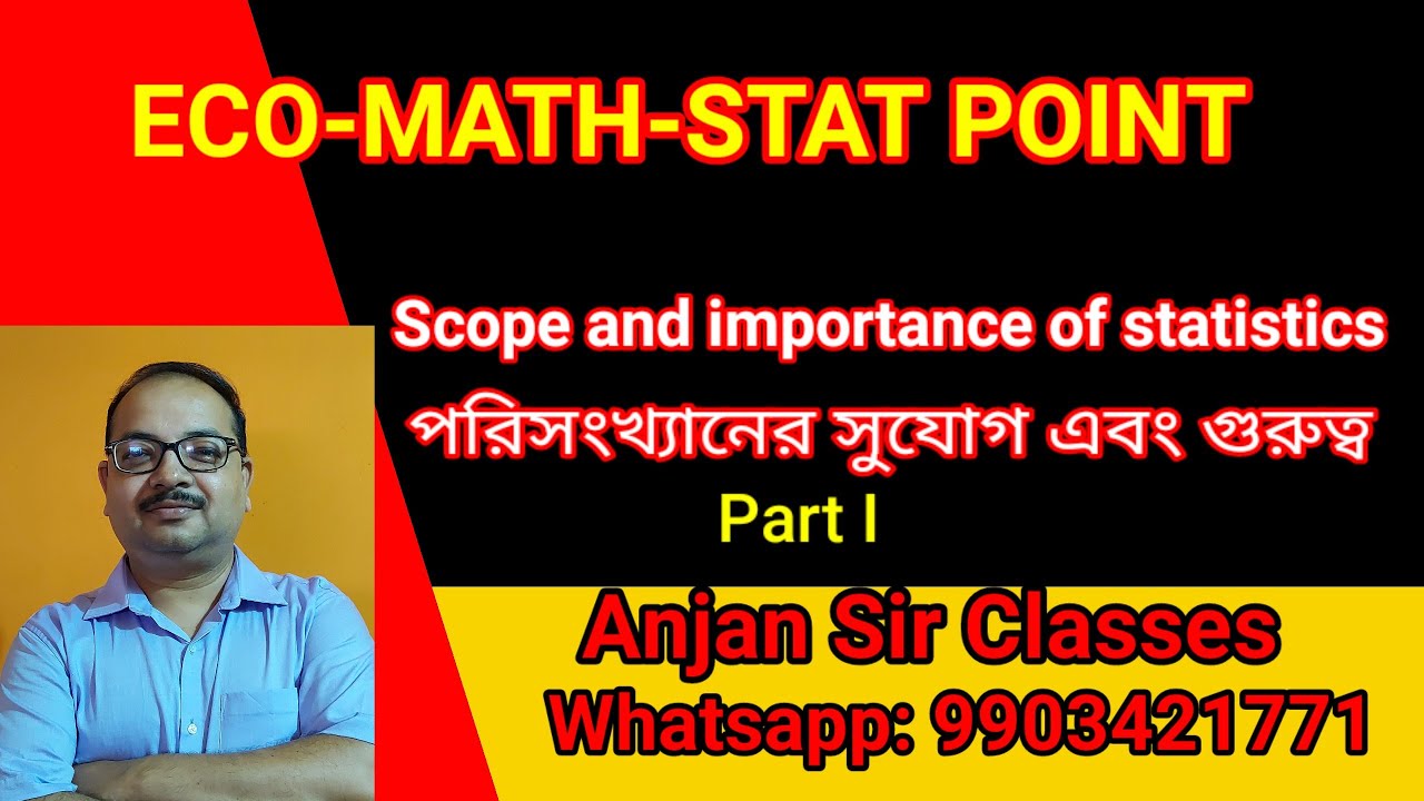 Importance and scope of statistics part I for BCom, BBA, XI & XII, Eco ...