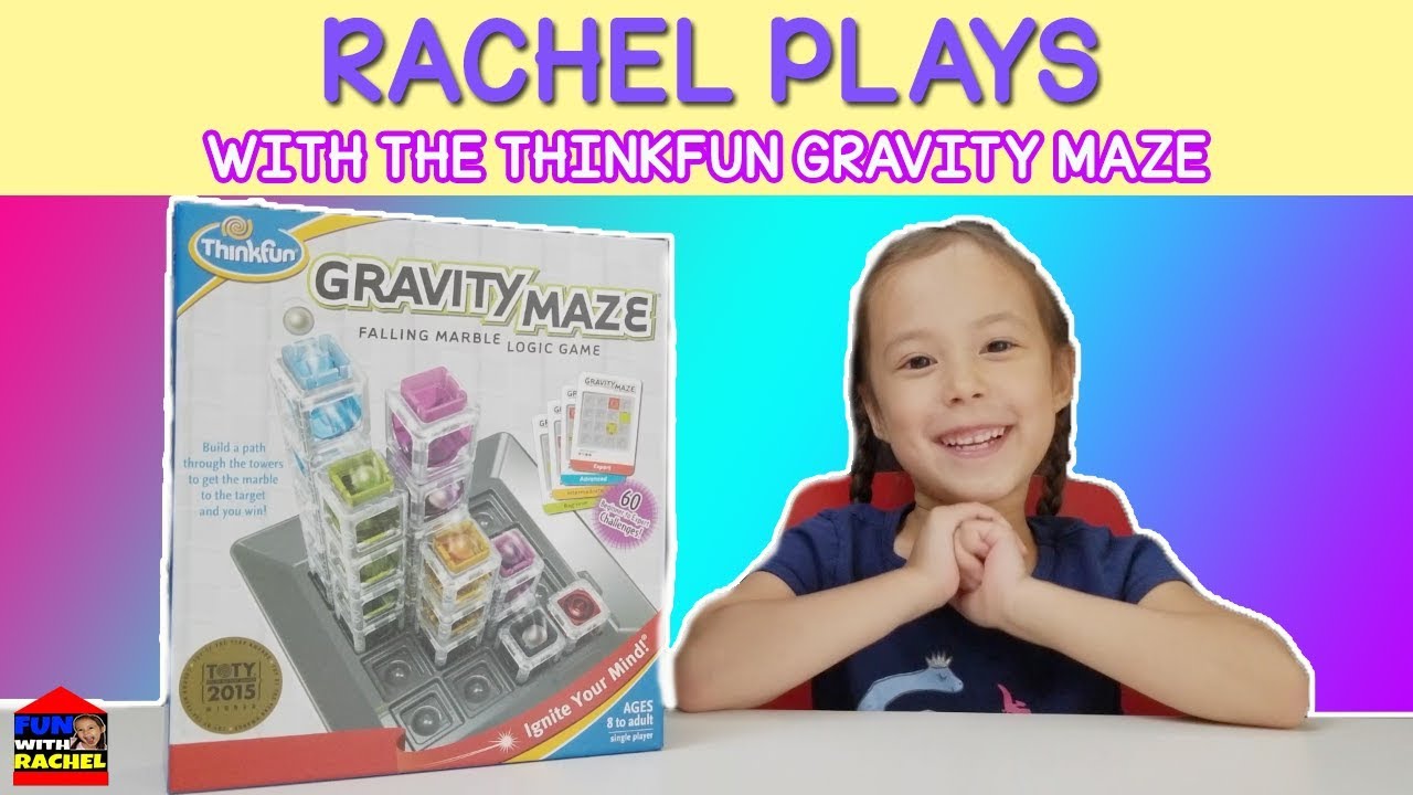 Rachel plays with ThinkFun Gravity Maze! Unboxing and Fun with a cool ...