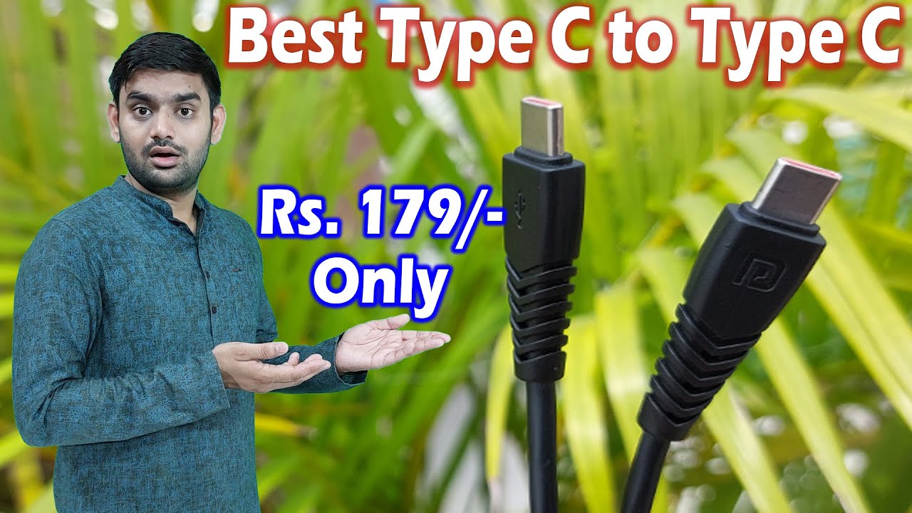 C-Type To C-Type Cable For Data Transfer & Charging Cable | Portronics ...