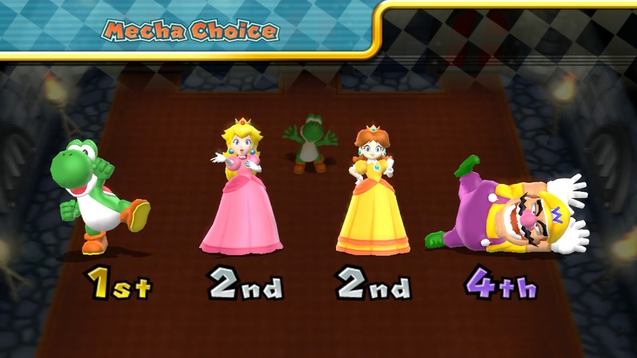 Mario Party 9 Minigames - Mecha Choice - Peach vs Daisy vs Yoshi vs ...