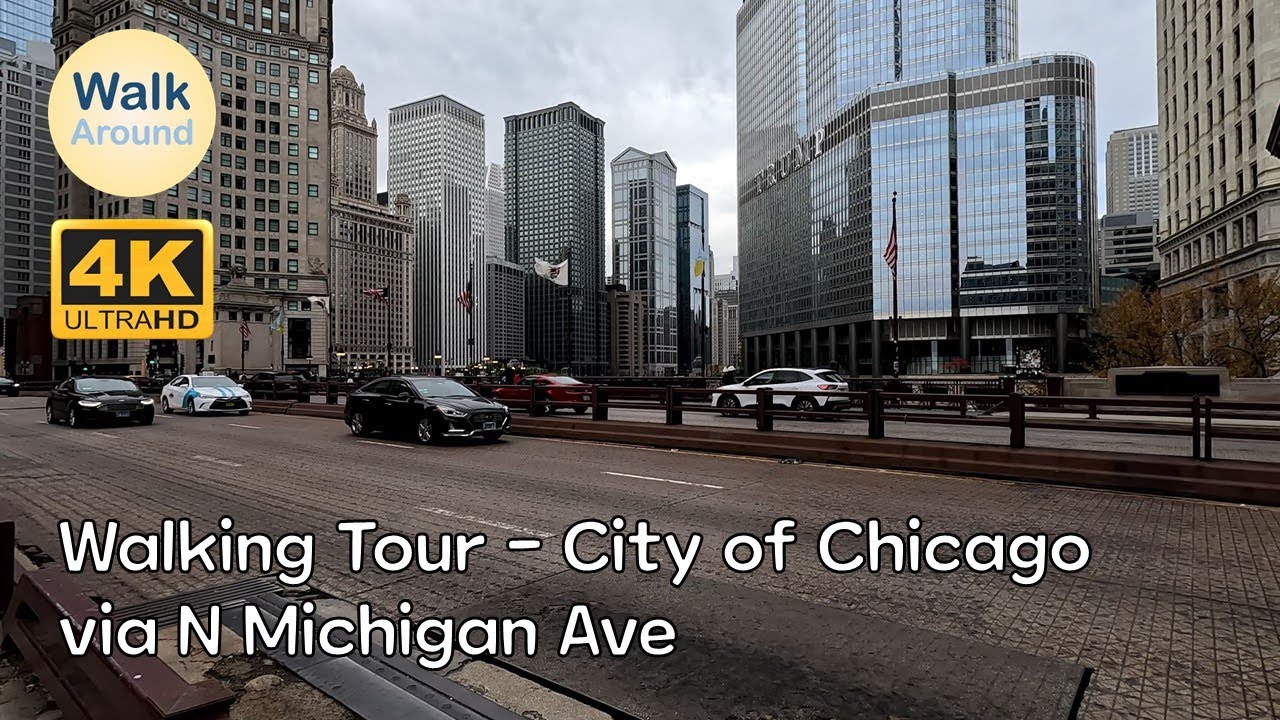 【4K60】 City of Chicago Walking Tour - via N Michigan Ave - YouTube