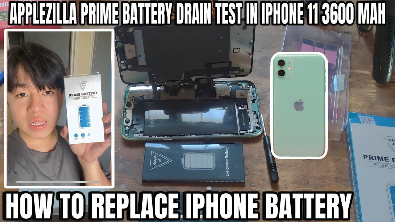 APPLEZILLA PRIME BATTERY IN IPHONE 11 | BATTERY DRAIN TEST USING ...