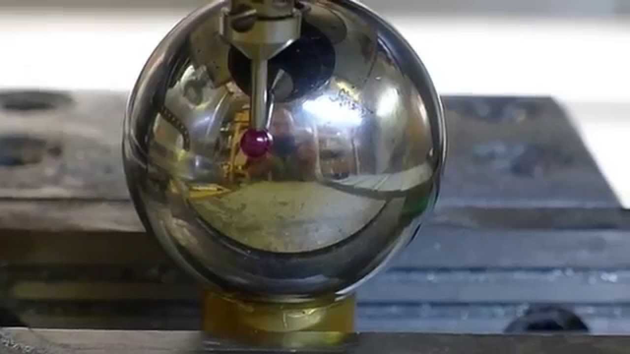 3D touchprobe testing: probing a steel ball - YouTube