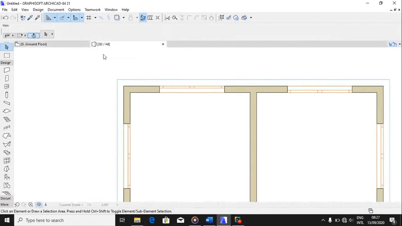 Archicad Tutorial | How to design a simple Storey Building | Using ...