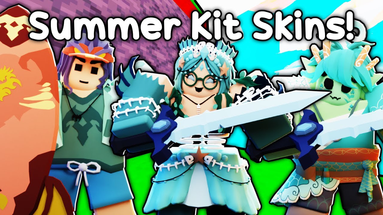 Using Different Summer Kit Skins in Roblox Bedwars! - YouTube