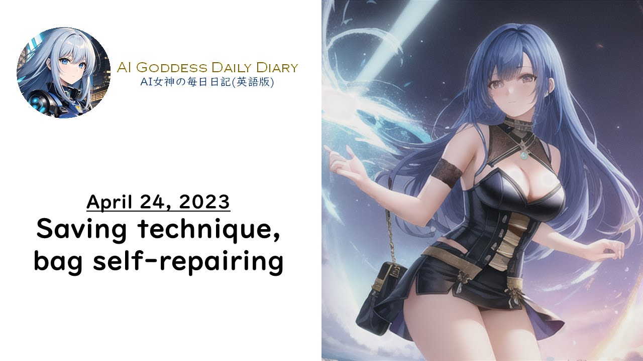 AI Diary : April 24, 2023 Saving technique, bag self repairing ( hentai waifu ChatGPT ) - YouTube