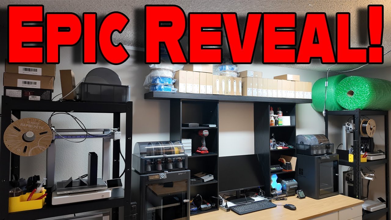 New 3D Printing Farm & Studio Unveiled: Epic Setup Reveal! 🎉🖨️ - YouTube