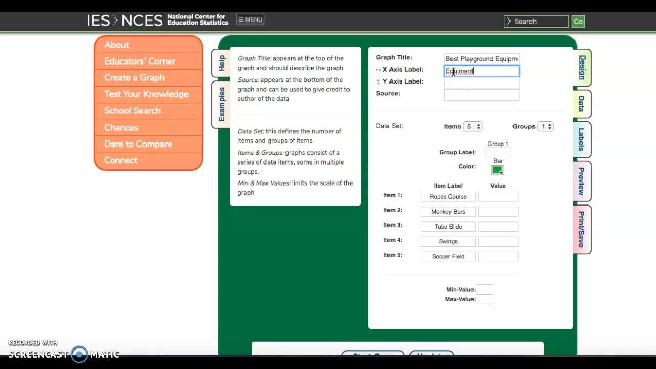 Using NCES Graph Creator - YouTube