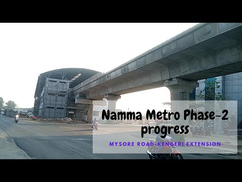 Namma Metro Phase-2 Progress | Purple Line Extension | Mysore Road ...