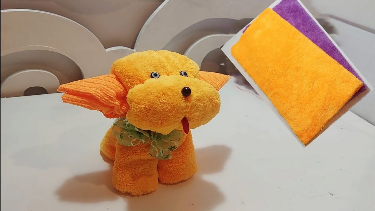 Making Toy Dog from Towel🐶Делаем Игрушечную Собачку из🧺Полотенца💡 ...