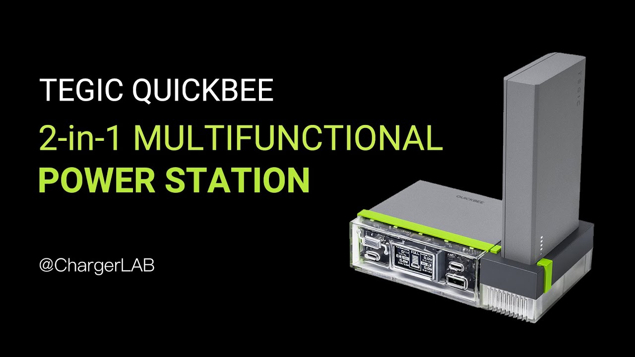 Fully Charged in 12 Mins | Tegic Quickbee 2-in-1 Multifunctional Power Station - YouTube