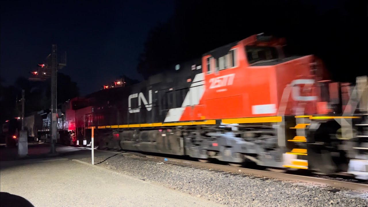 BNSF 4294 leading the BARPAS through Sacramento with 2 CN dash 9s trailing - YouTube