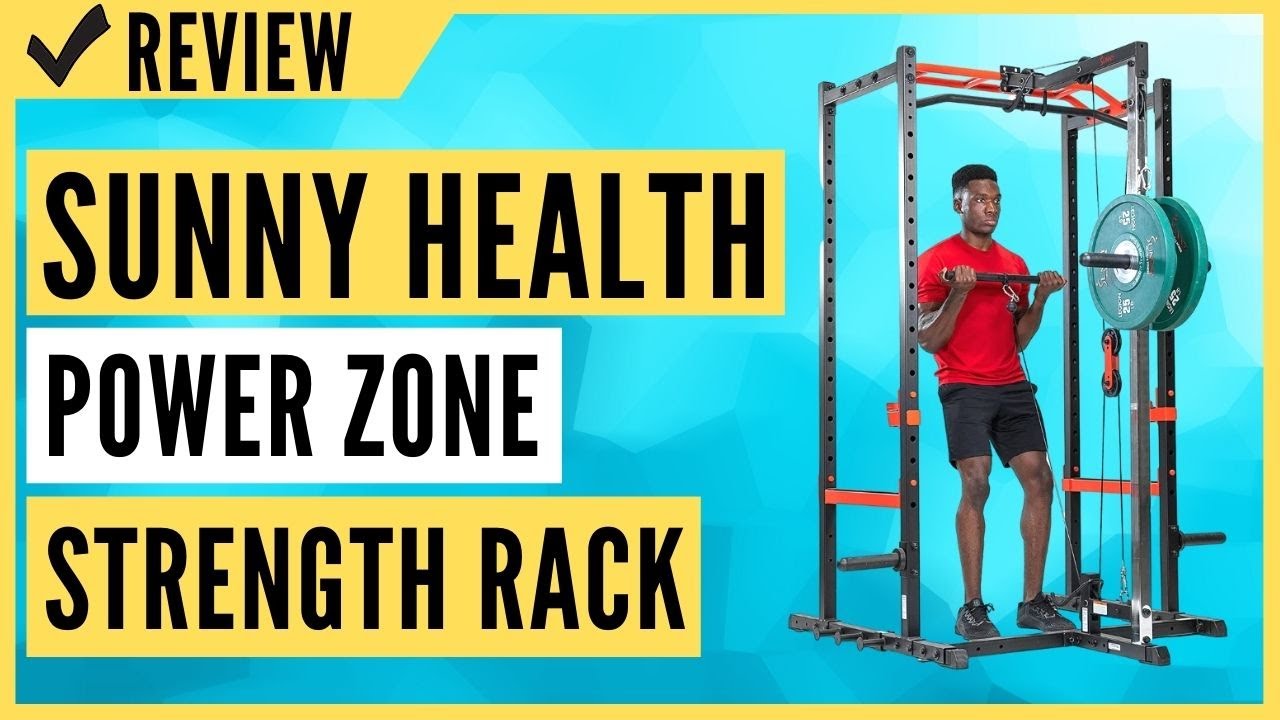 Sunny Health & Fitness Power Zone Strength Rack Power Cage Review - YouTube