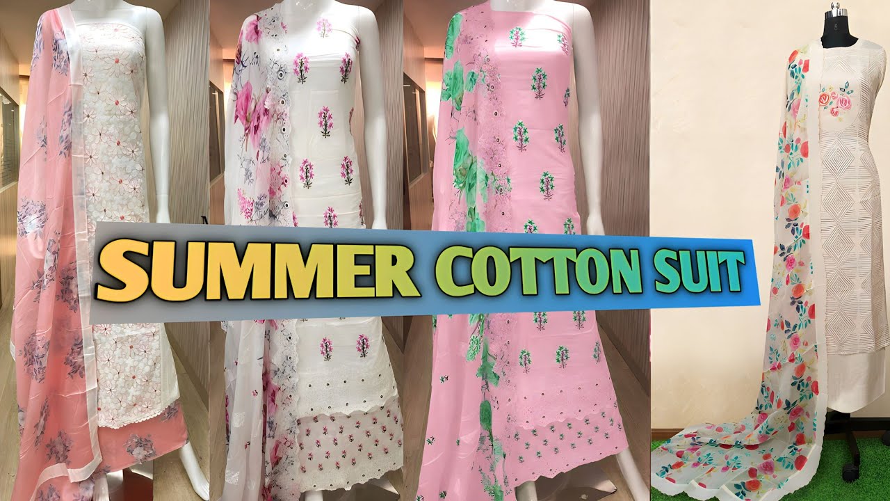 Summer cotton suit collection!! Designer cotton suit!! Partywear cotton ...