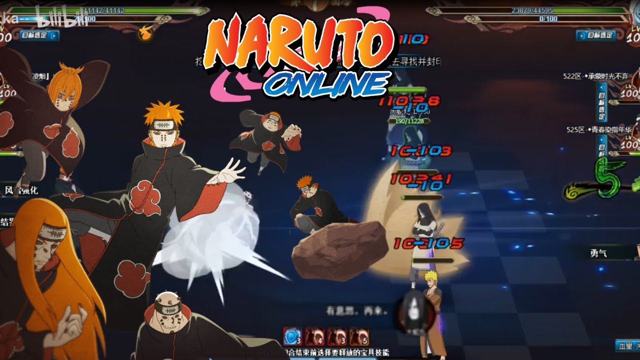 Naruto Online - Pain [Six Path Assemble] Tearing Apart in 3v3 Arena ...