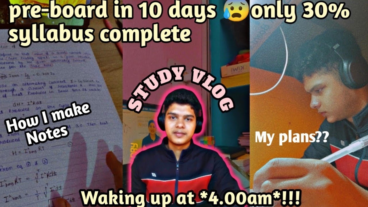 12th Grader student😰4am Study Routine🌞 Complete Syllabus in 2 Months ...