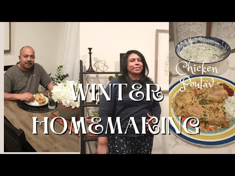 Winter Homemaking/ Chicken Poulav Recipe/ Stay at home Mom - YouTube