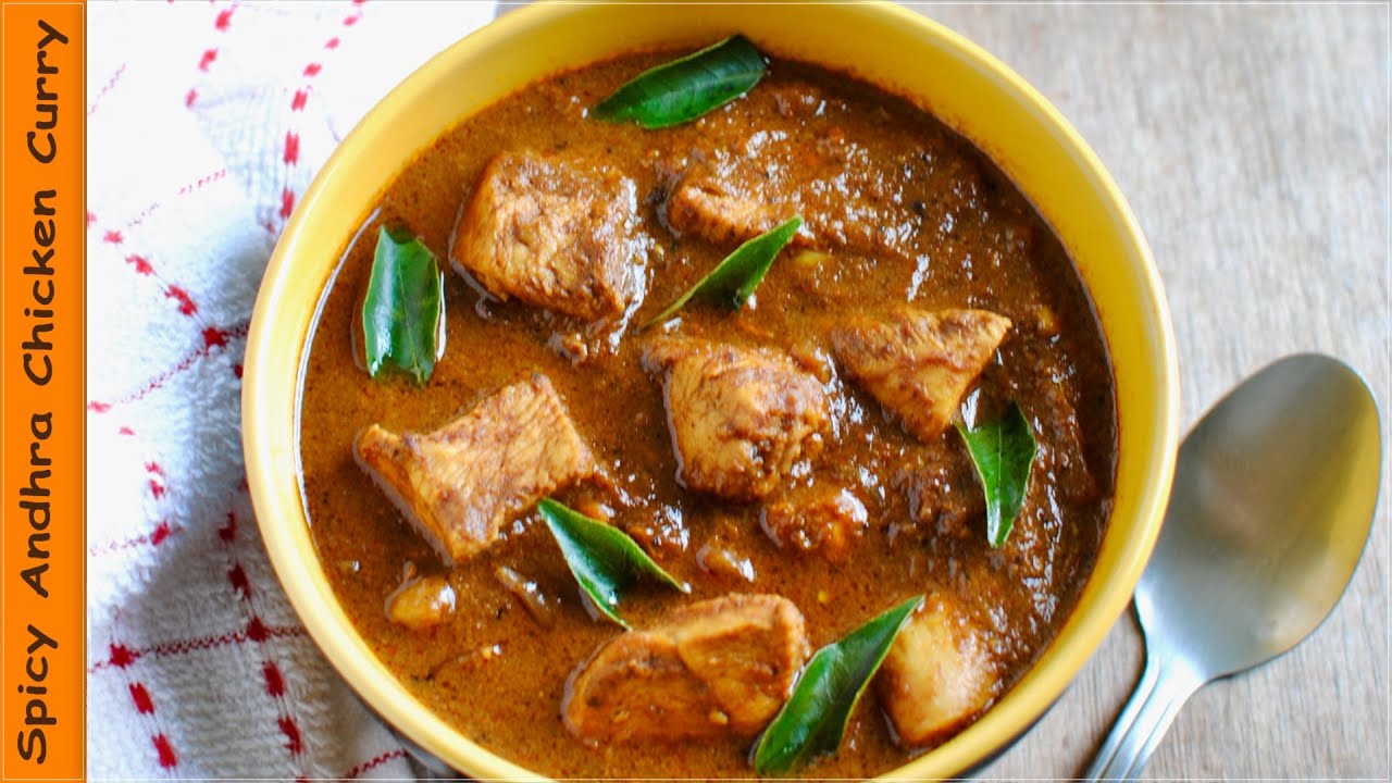 Spicy Andhra Chicken Curry | Andhra Kodi Kura Recipe - YouTube