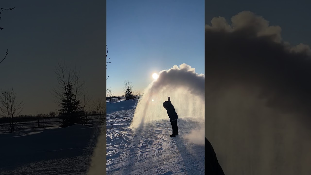 What Happens When you Throw Hot Water into Freezing Air - Winter Fun on ...
