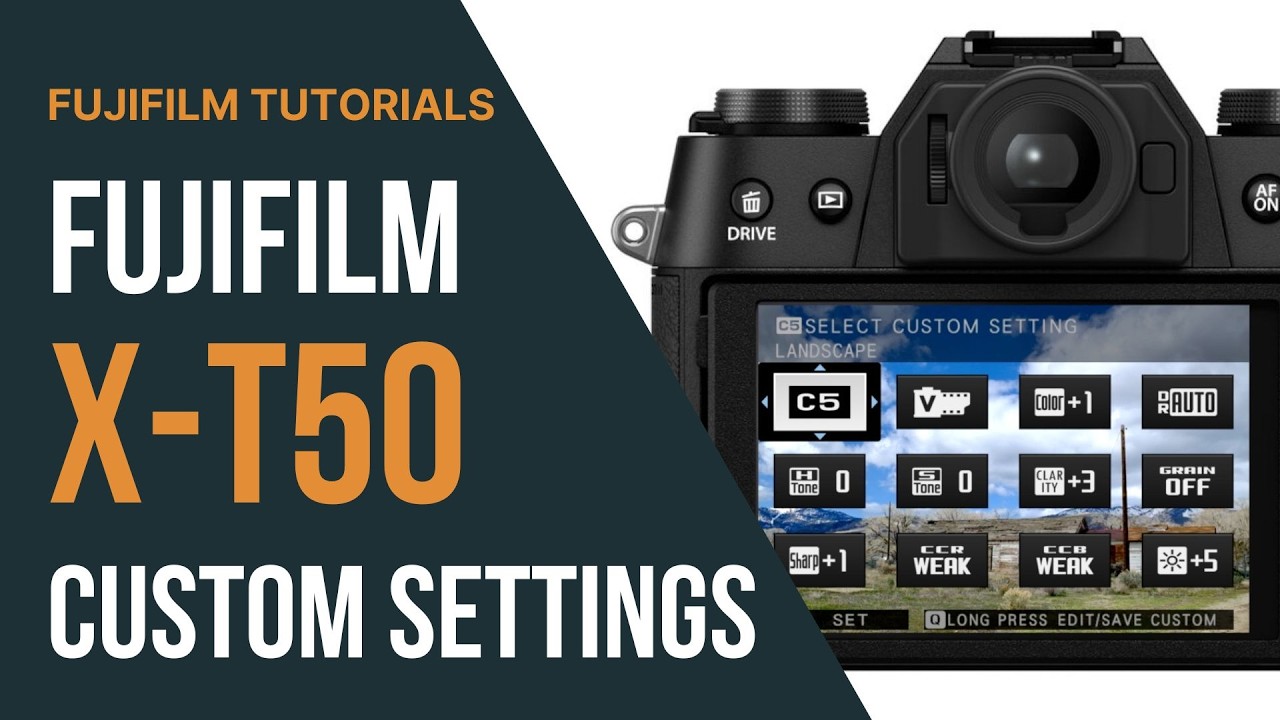 Fujifilm X-T50 Programming Custom Settings & Controls - YouTube