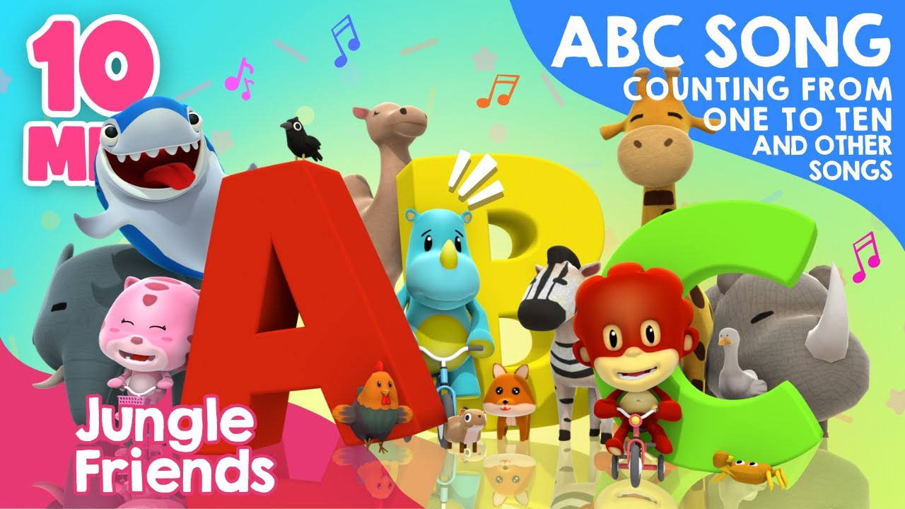ABC Song, Counting From One to Ten, and Other Songs - 10 Min Jungle ...