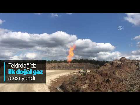 Tekirdağ'da ilk doğal gaz ateşi yandı