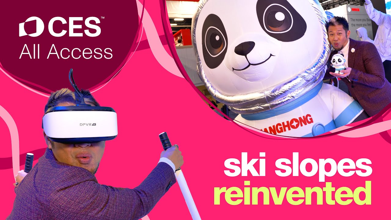 Brian Goes FULL SEND on a VR Ski Run | CES 2026 - YouTube