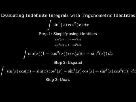Integral of sin^3(x)cos^3(x) (trigonometric identity + substitution) - YouTube
