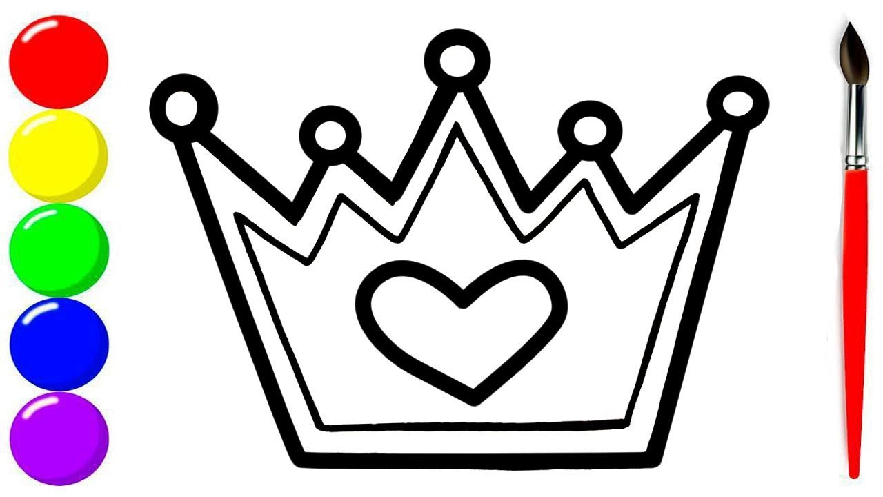 How to draw a crown for children|Bolalar uchun tojni qanday chizish ...