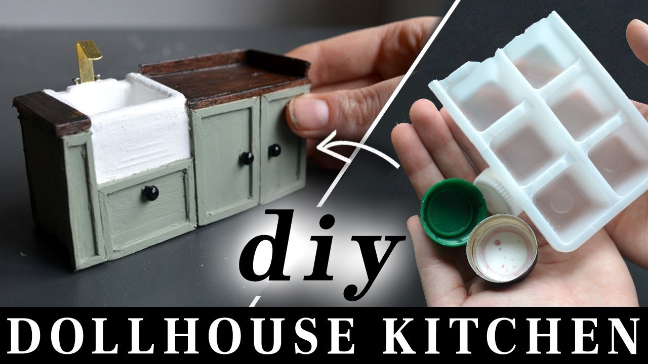 Make A Miniature Dollhouse Kitchen With Belfast Sink From Trash Step make-a-miniature-dollhouse-kitchen-with-belfast-sink-from-trash-step