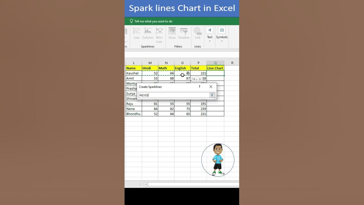 Line Sparklines Chart In Excel Excel Msexcel Exceltips Exceltutorial Developer