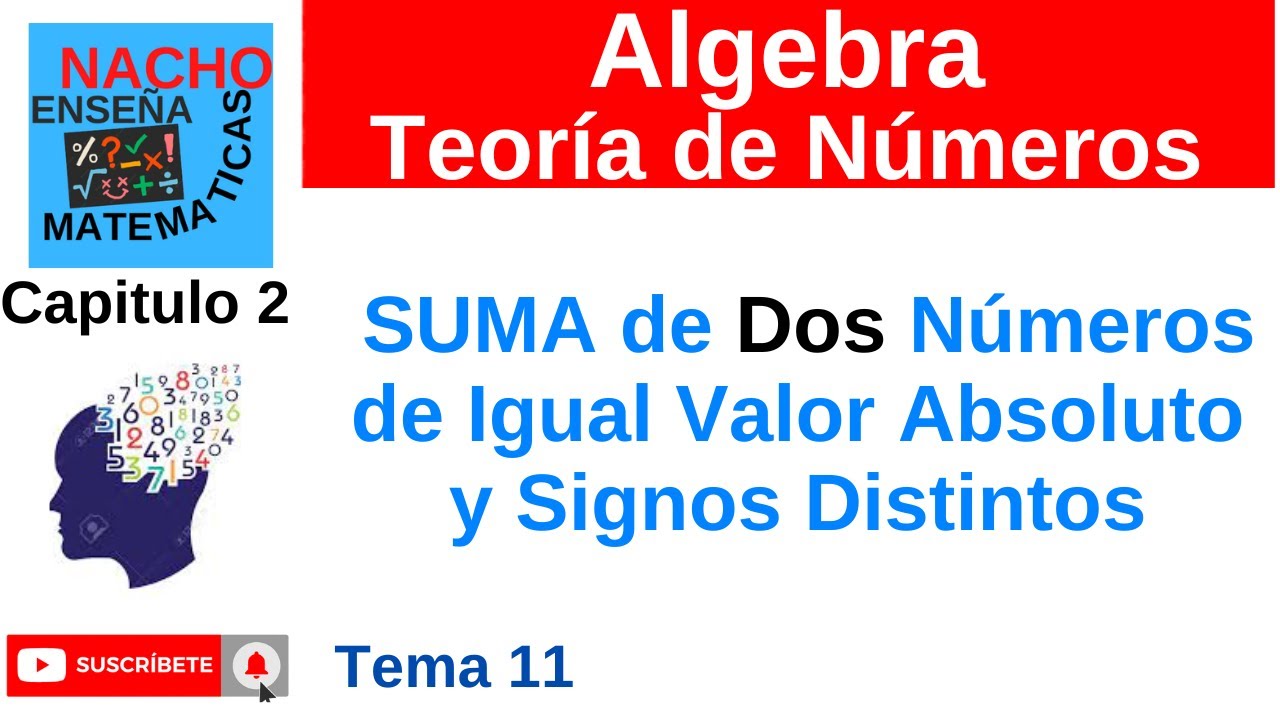Teoría de Números. Suma 2 Números igual Valor Absoluto y Distinto Signo ...
