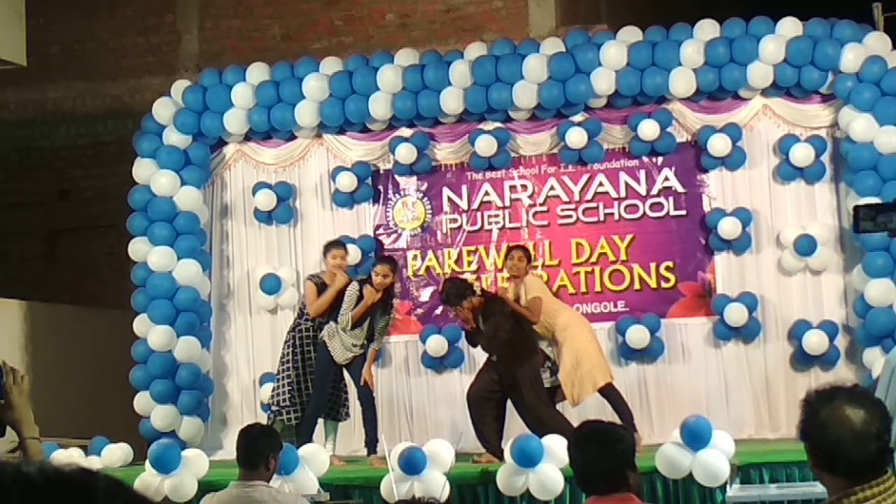 9th class girls dance performance in Narayana public school farewell ...